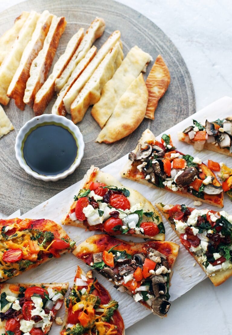 4-Ingredient Baked Flatbread (Plus Topping Ideas) - Yay! For Food