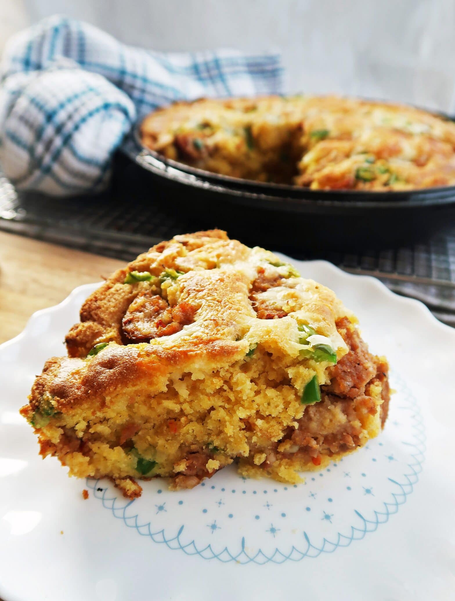 Jalapeño Maple and Sausage Skillet Cornbread - Yay! For Food