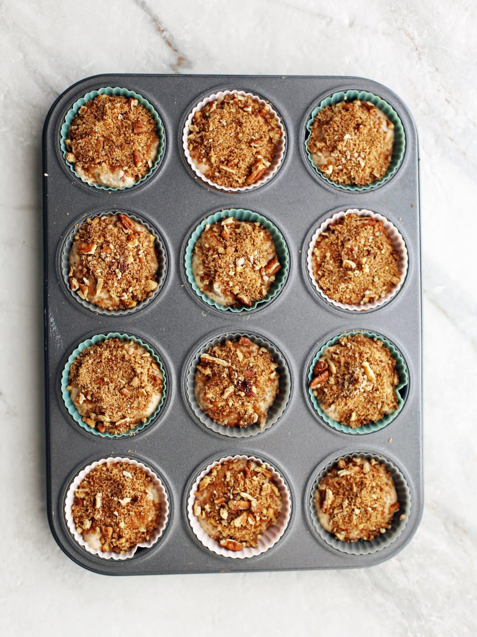 Crunchy-Top Cinnamon Pecan Applesauce Muffins - Yay! For Food