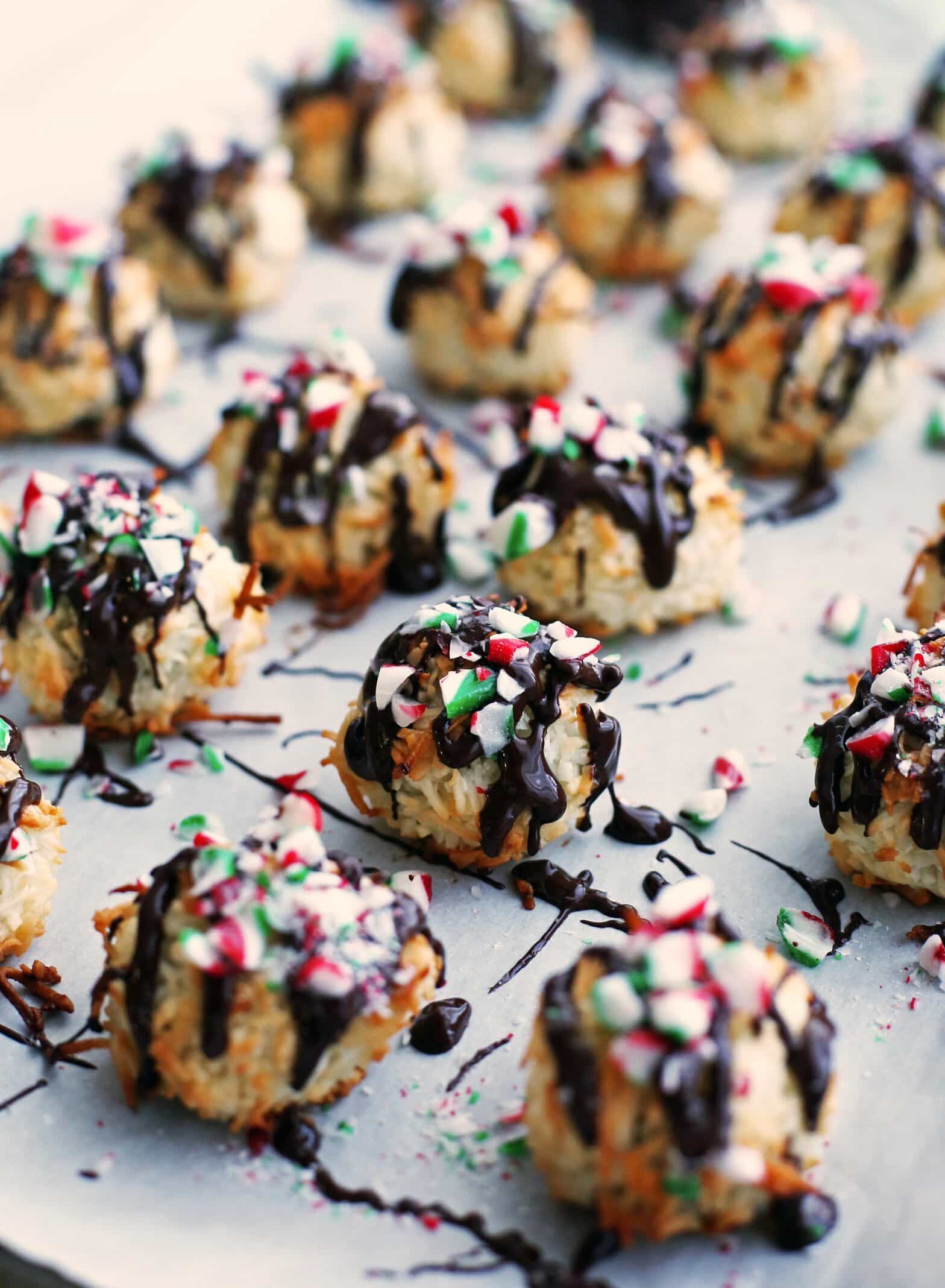 Peppermint Chocolate Coconut Macaroons - Yay! For Food