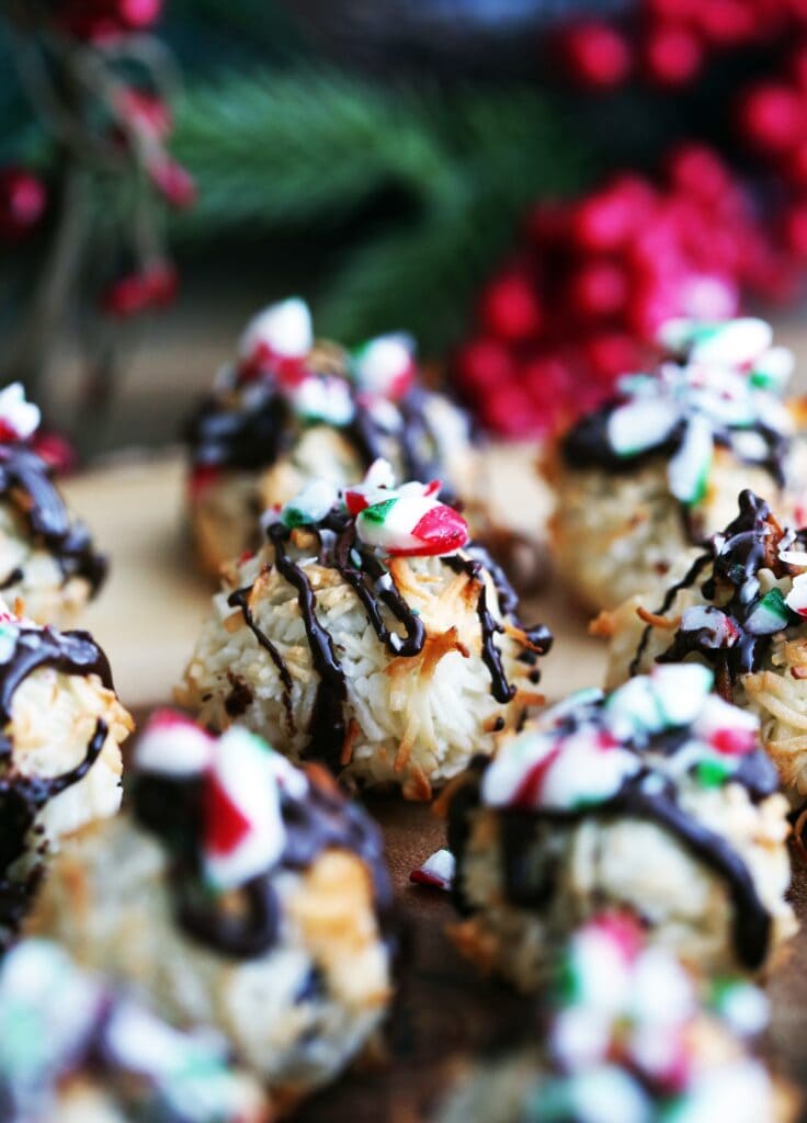 Peppermint Chocolate Coconut Macaroons - Yay! For Food