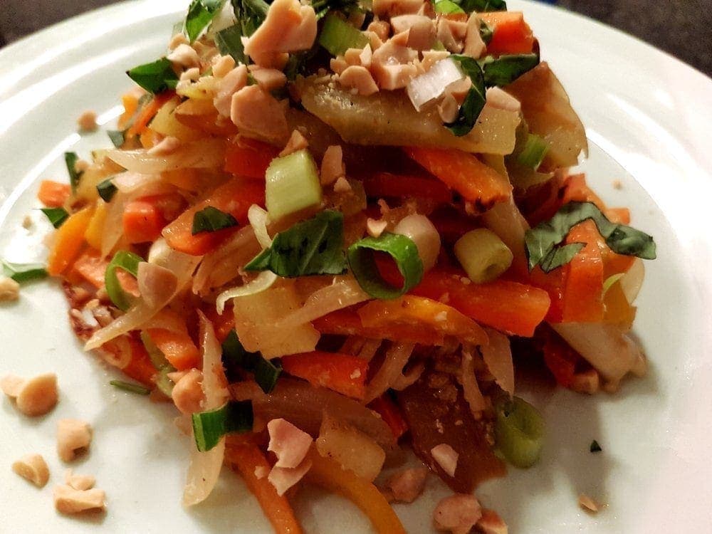 Vegetable Pad Thai with Basil and Peanuts - Yay! For Food